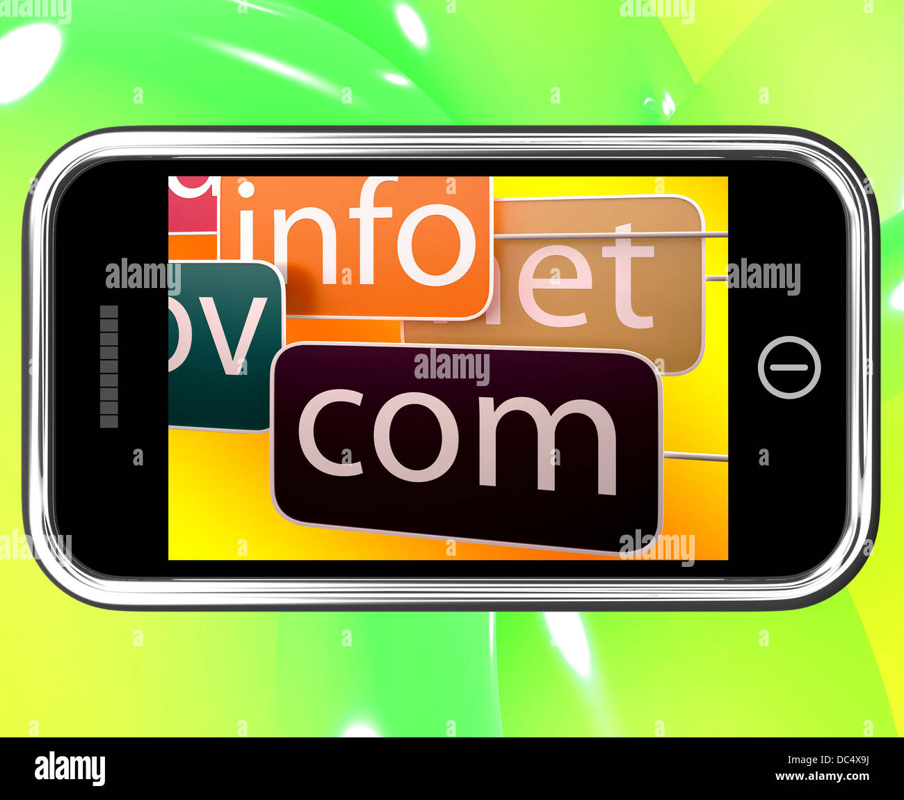 Domains On Smartphone Shows Government Sites Stock Photo - Alamy