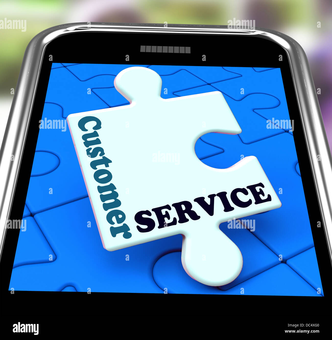Customer Service On Smartphone Showing Online Support Stock Photo - Alamy