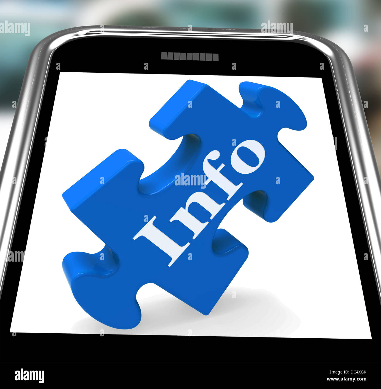 Info On Smartphone Shows Assistance Stock Photo - Alamy