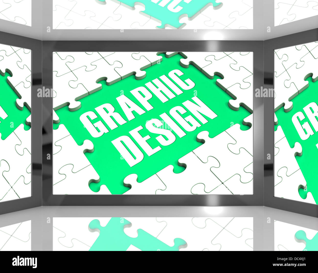 Graphic Design On Screen Showing Graphic Designer Stock Photo - Alamy