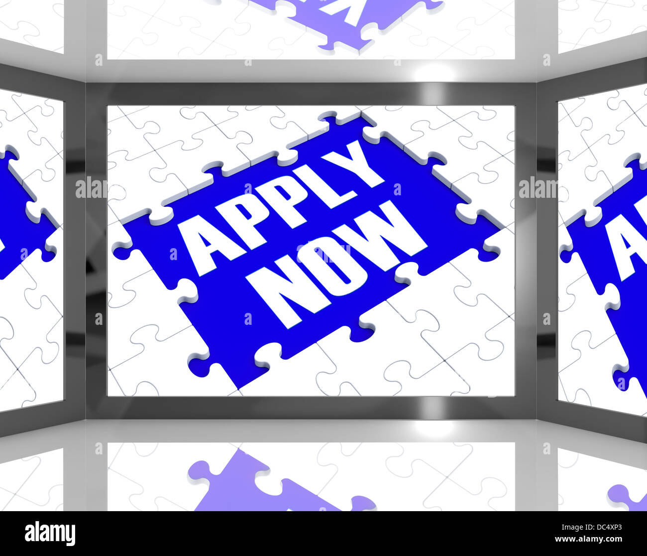 Apply Now On Screen Showing Job Recruitment Stock Photo - Alamy