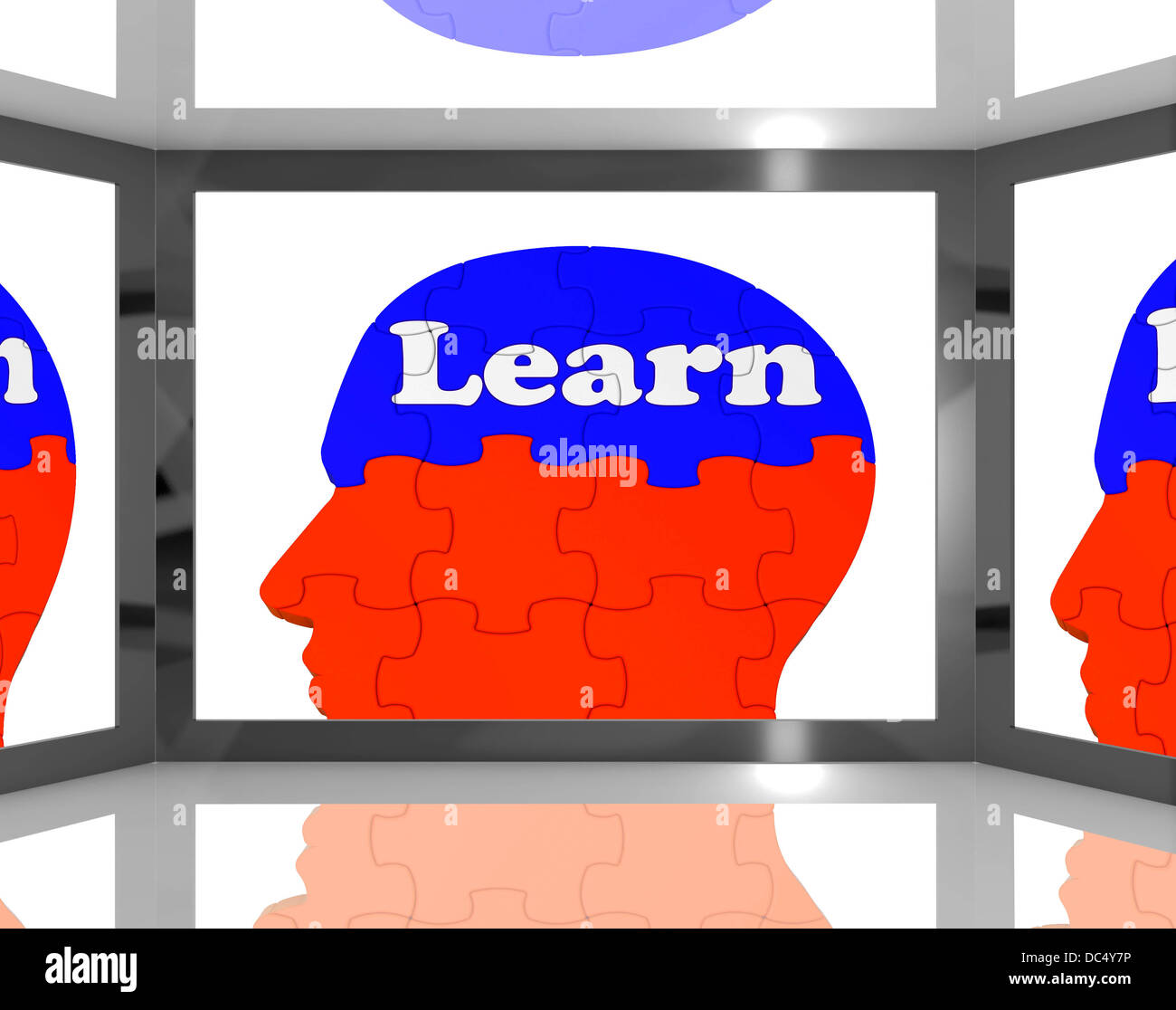 Learn On Brain On Screen Showing Educational TV Shows Stock Photo - Alamy