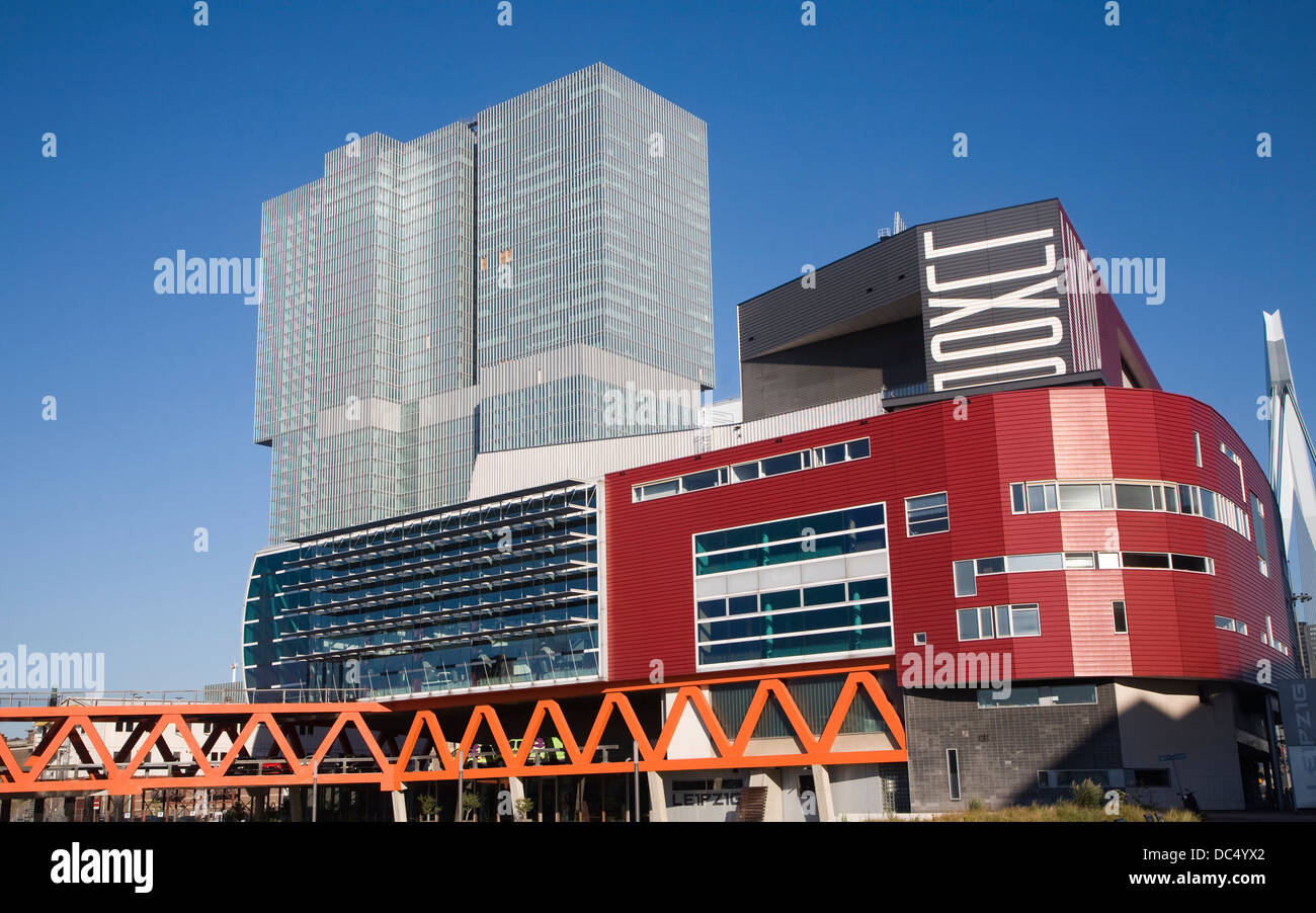 Luxor theatre and De Rotterdam building Rotterdam Netherlands Stock ...
