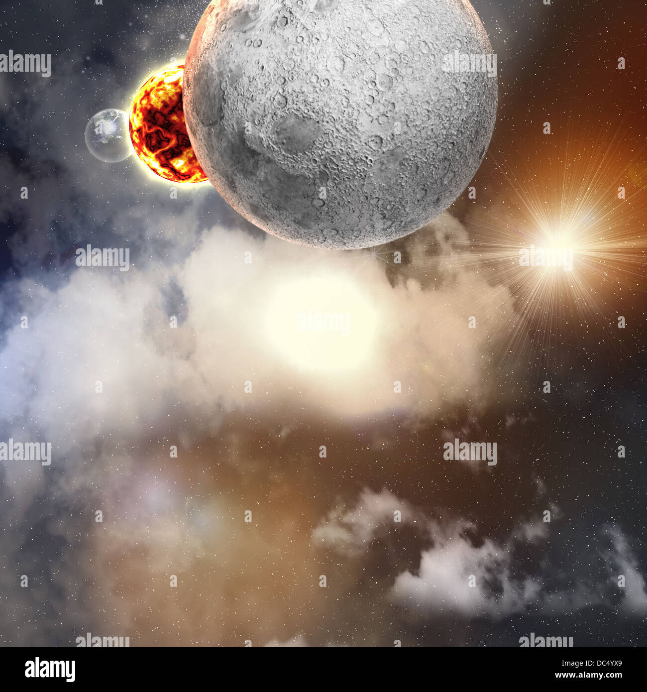 Image of planets in space Stock Photo - Alamy