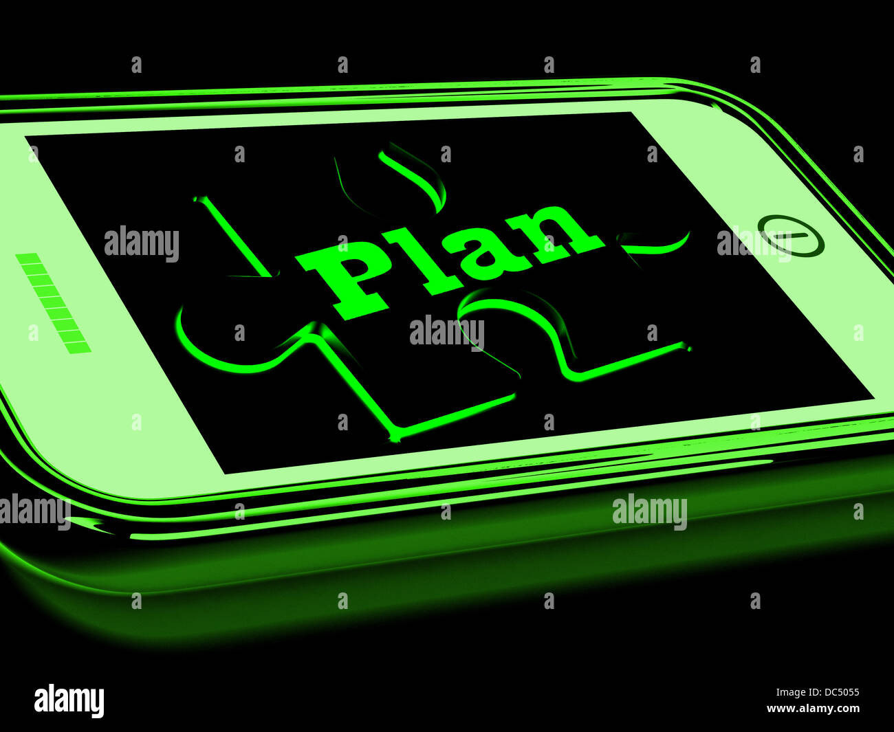 Plan On Smartphone Shows Business Aspirations Stock Photo - Alamy
