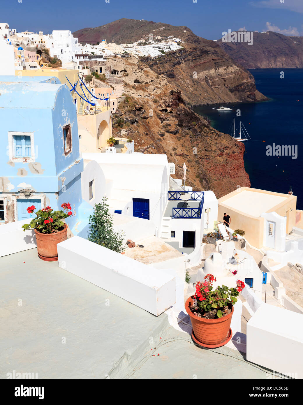 Buildings on the famous caldera at Oia Santorini Greece Stock Photo - Alamy