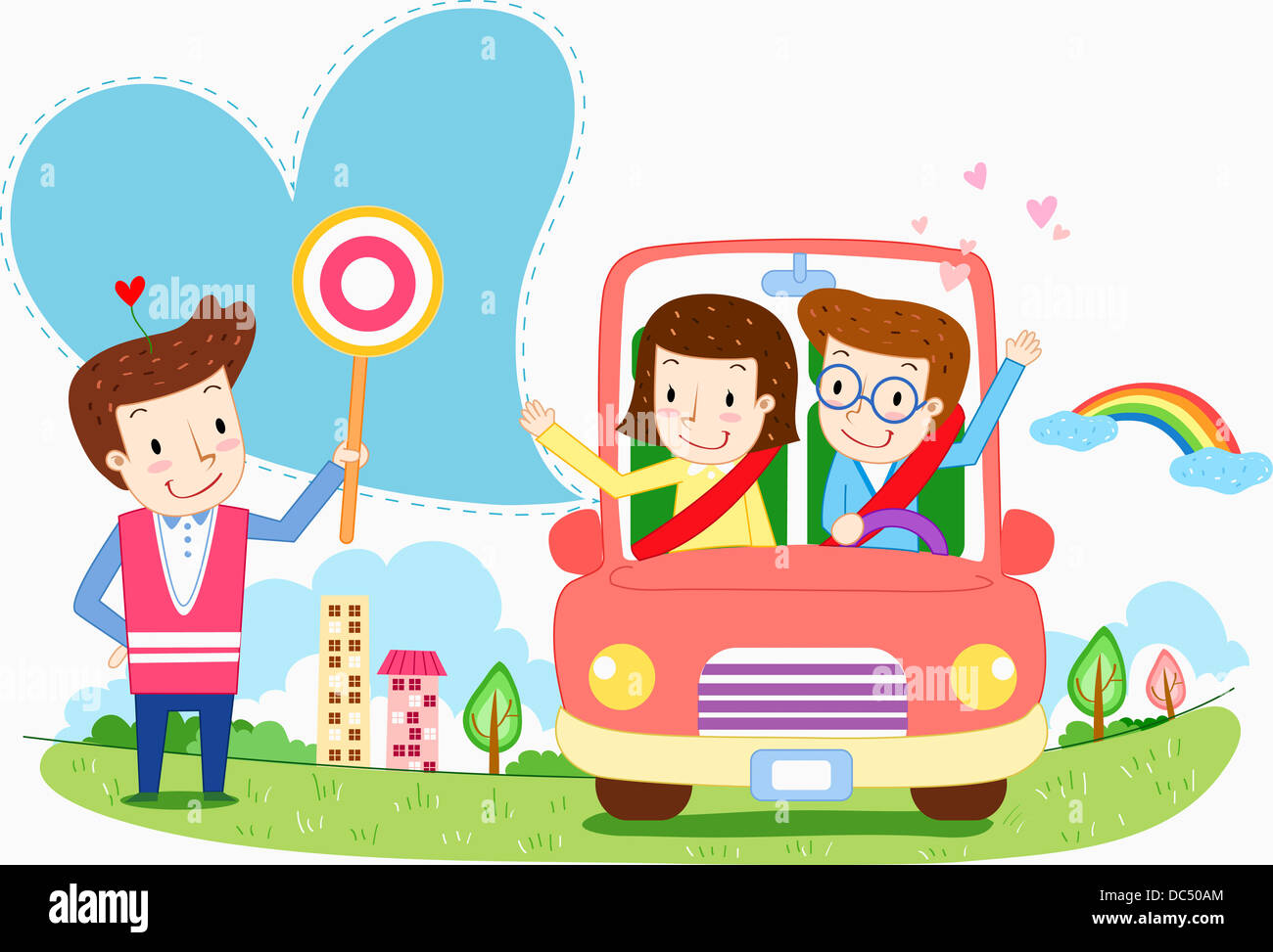 illustration of traffic safety Stock Photo - Alamy