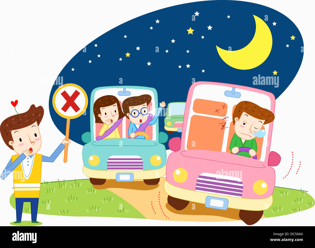 illustration of traffic safety Stock Photo - Alamy