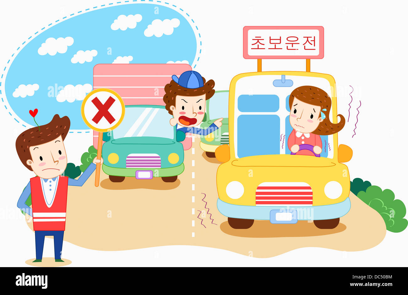 illustration of traffic safety Stock Photo - Alamy