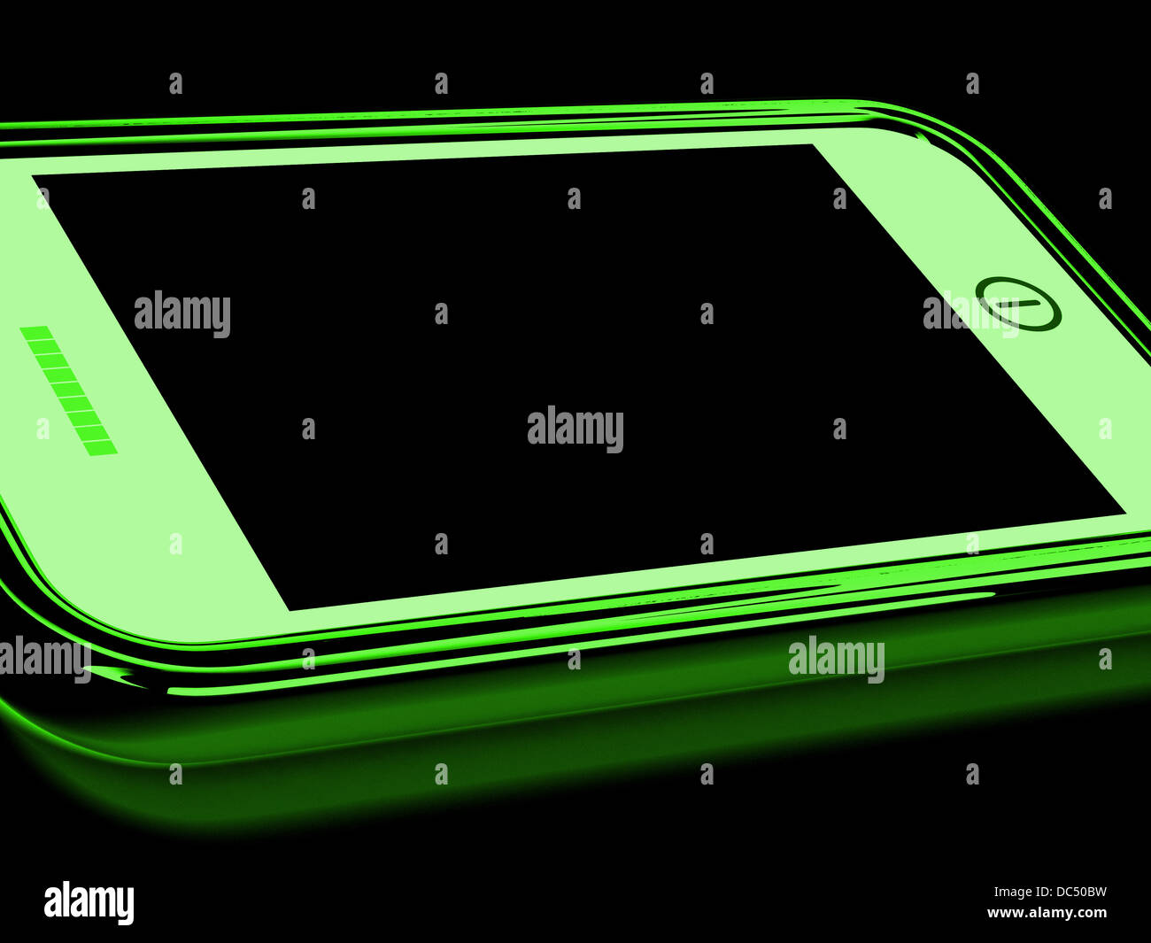 Black Screen On Smartphone Shows Broken Display Stock Photo - Alamy