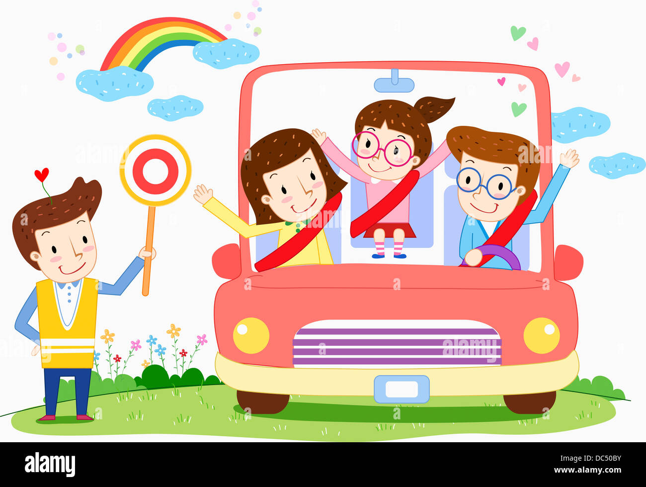 illustration of traffic safety Stock Photo - Alamy