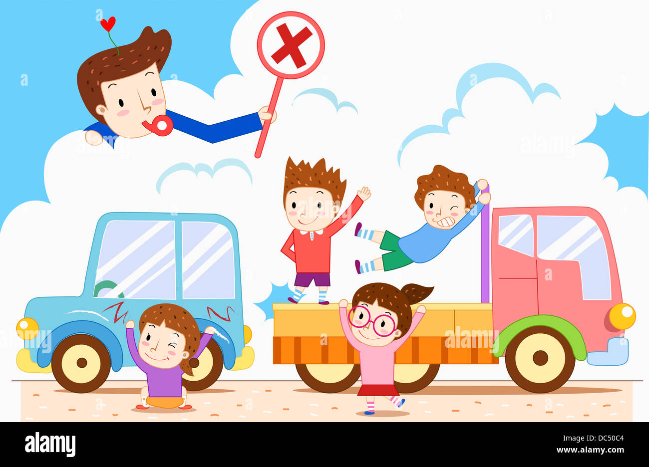 illustration of traffic safety Stock Photo - Alamy