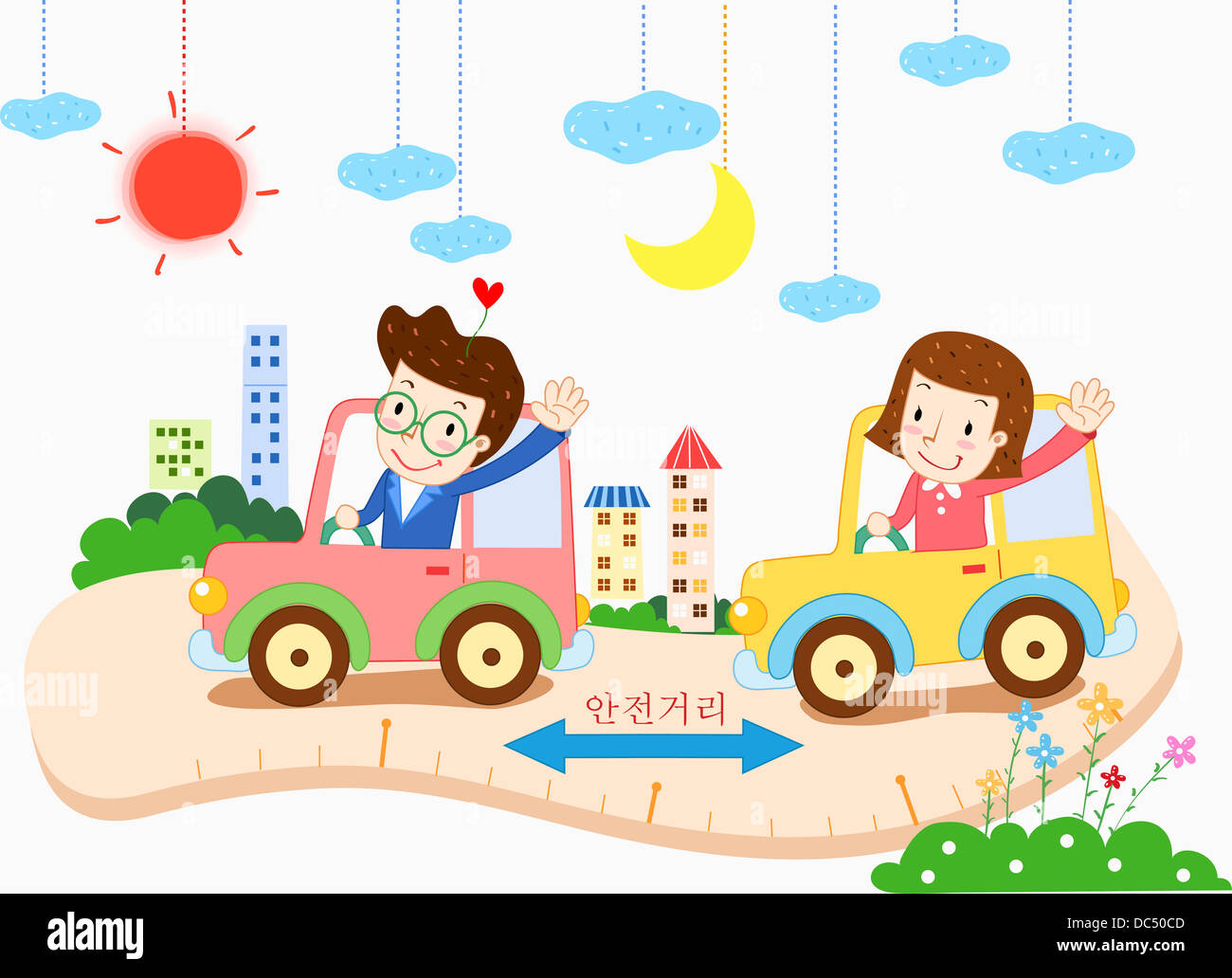 illustration of traffic safety Stock Photo - Alamy