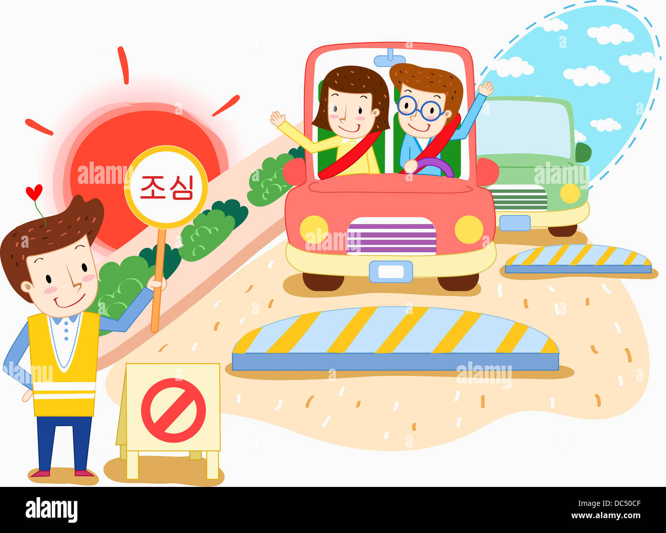 illustration of traffic safety Stock Photo - Alamy