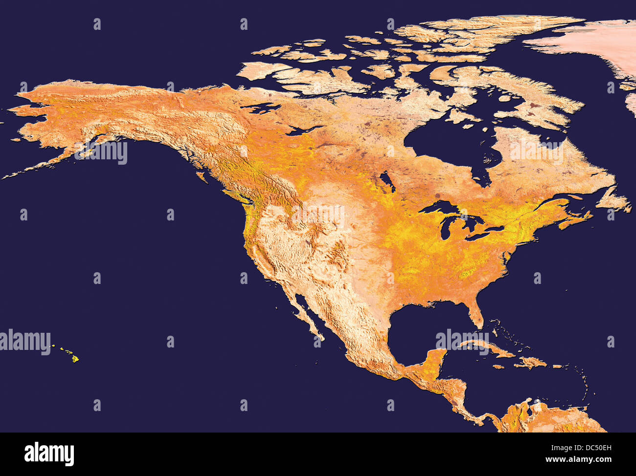 Satellite Image North America High Resolution Stock Photography and ...