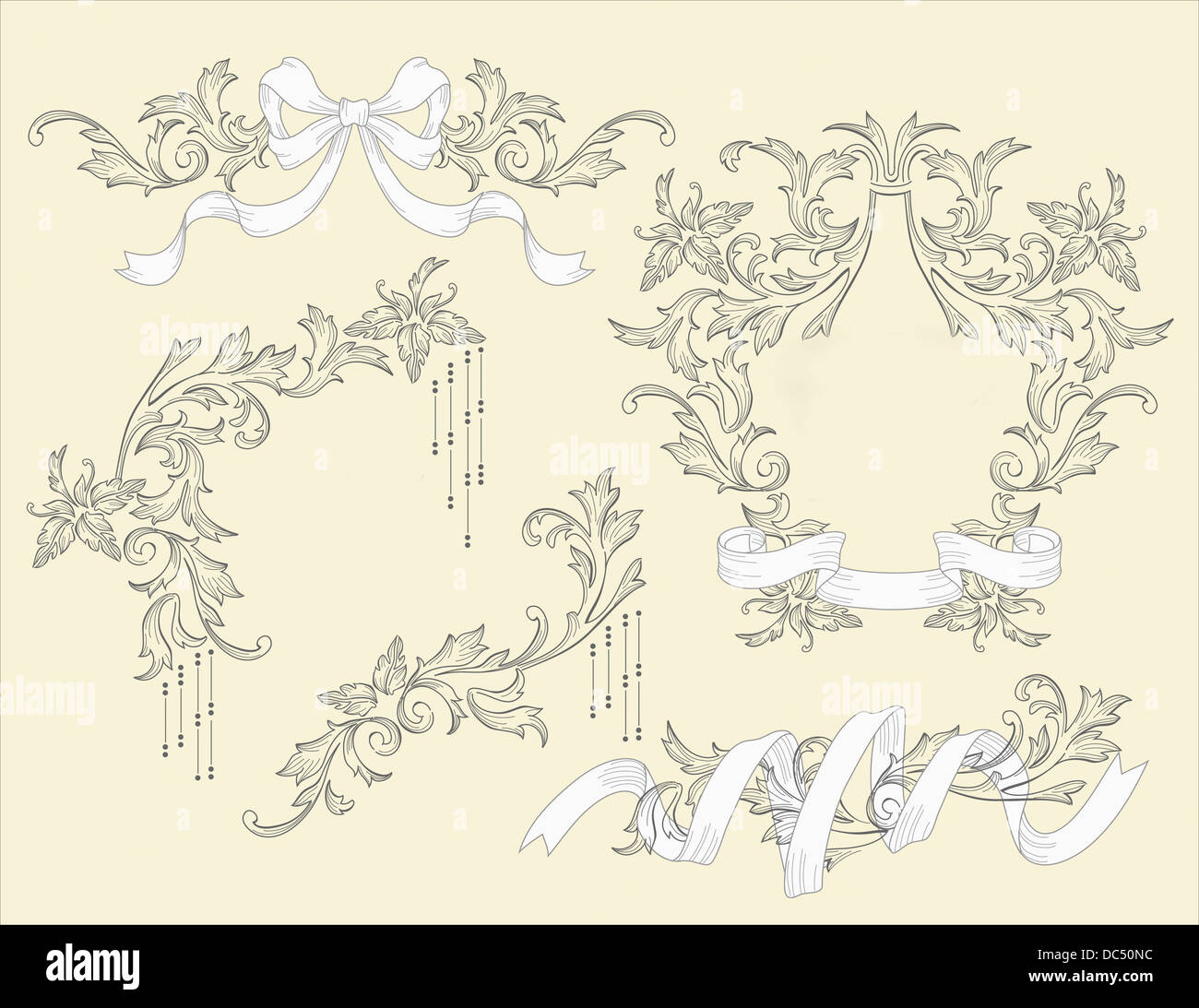 illustration set of frame designs Stock Photo - Alamy