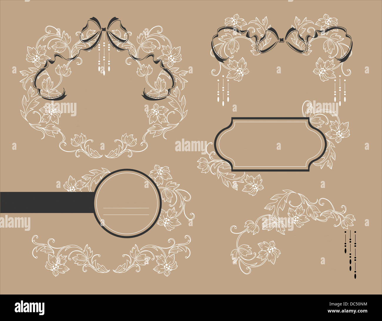 illustration set of frame designs Stock Photo - Alamy