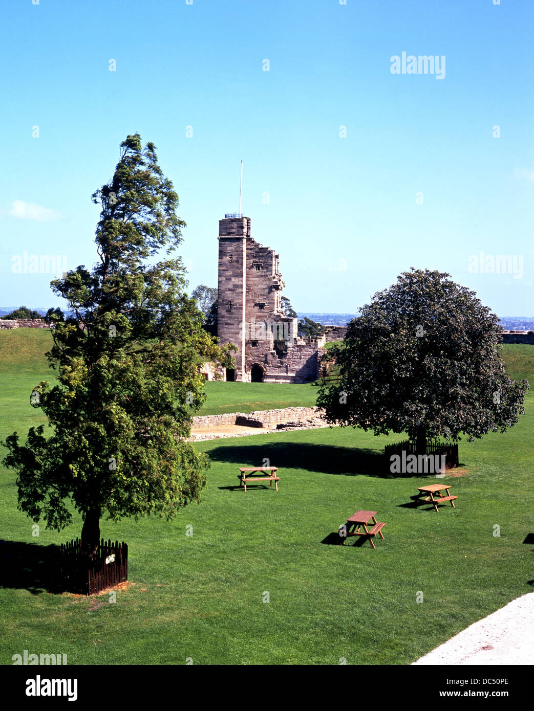 Ruins of Tutbury Castle and gardens, Tutbury, Staffordshire, England ...