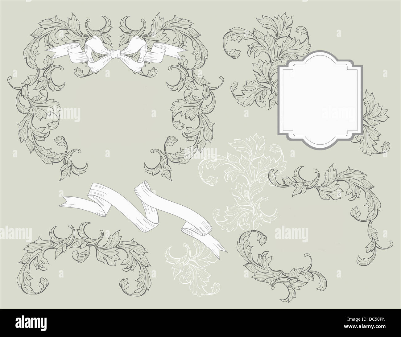 illustration set of frame designs Stock Photo - Alamy