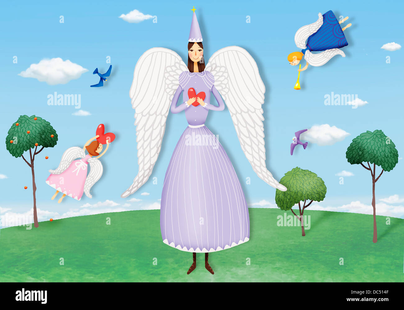 illustration of angel Stock Photo - Alamy