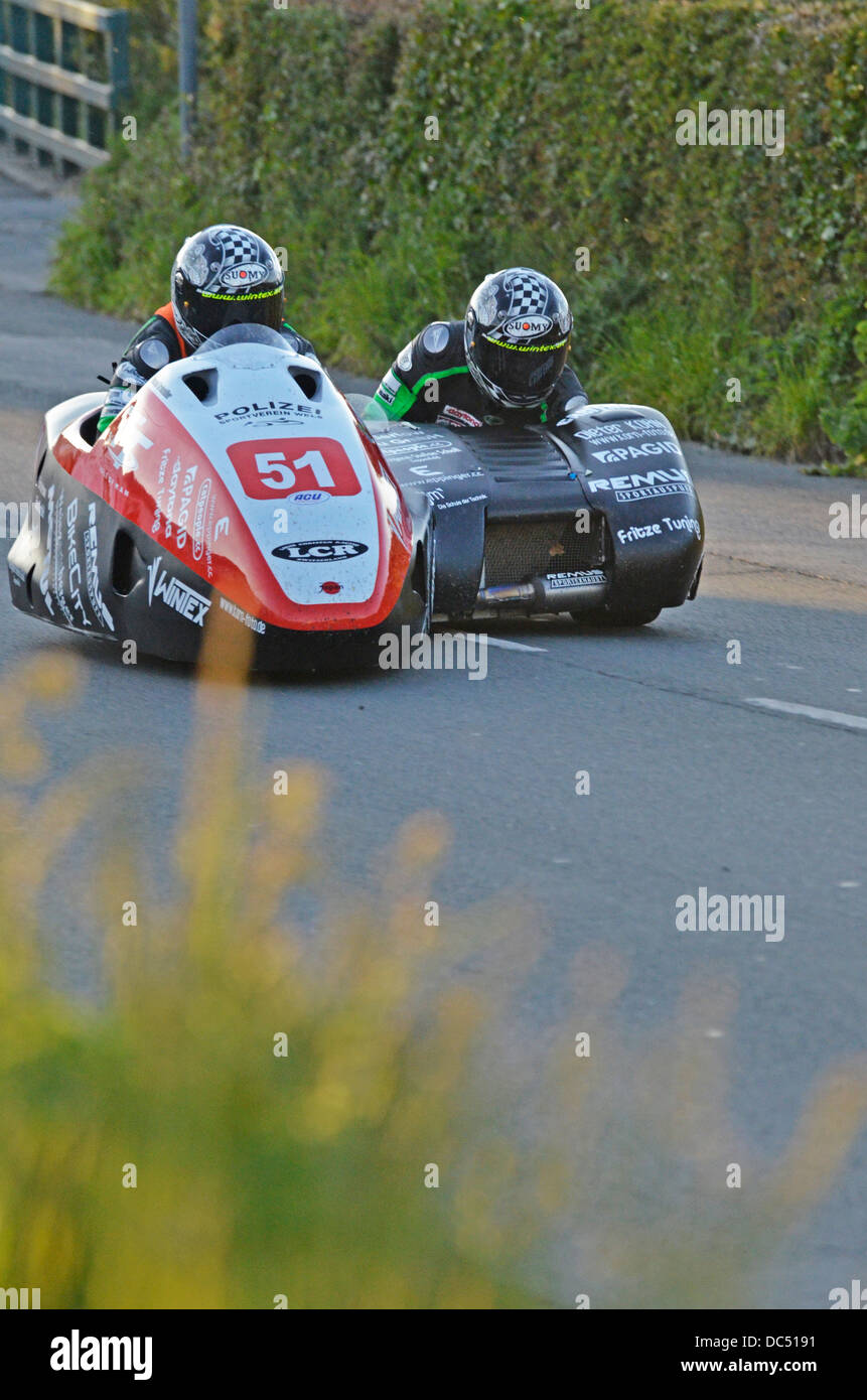 sidecar racing isle of man TT Stock Photo - Alamy
