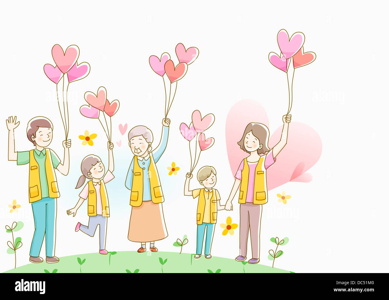 illustration of volunteering Stock Photo - Alamy