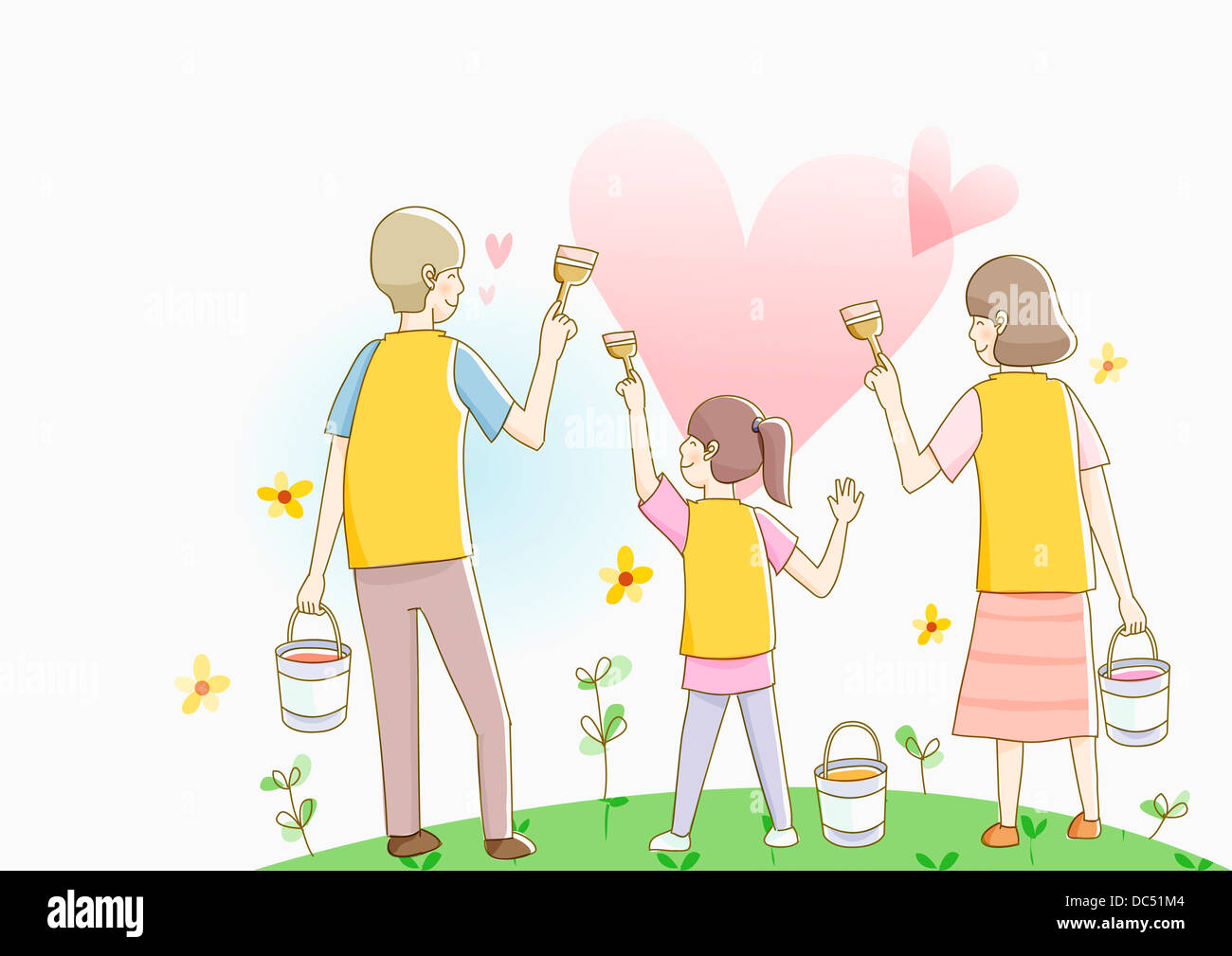 illustration of volunteering Stock Photo - Alamy