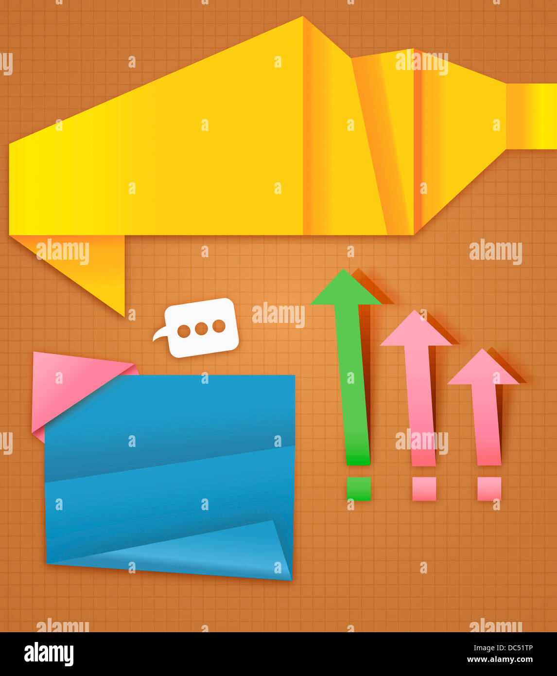 colourful illustration set of memo Stock Photo - Alamy