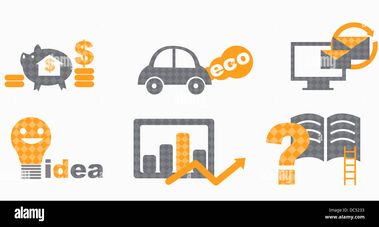 illustration set related to technology Stock Photo - Alamy