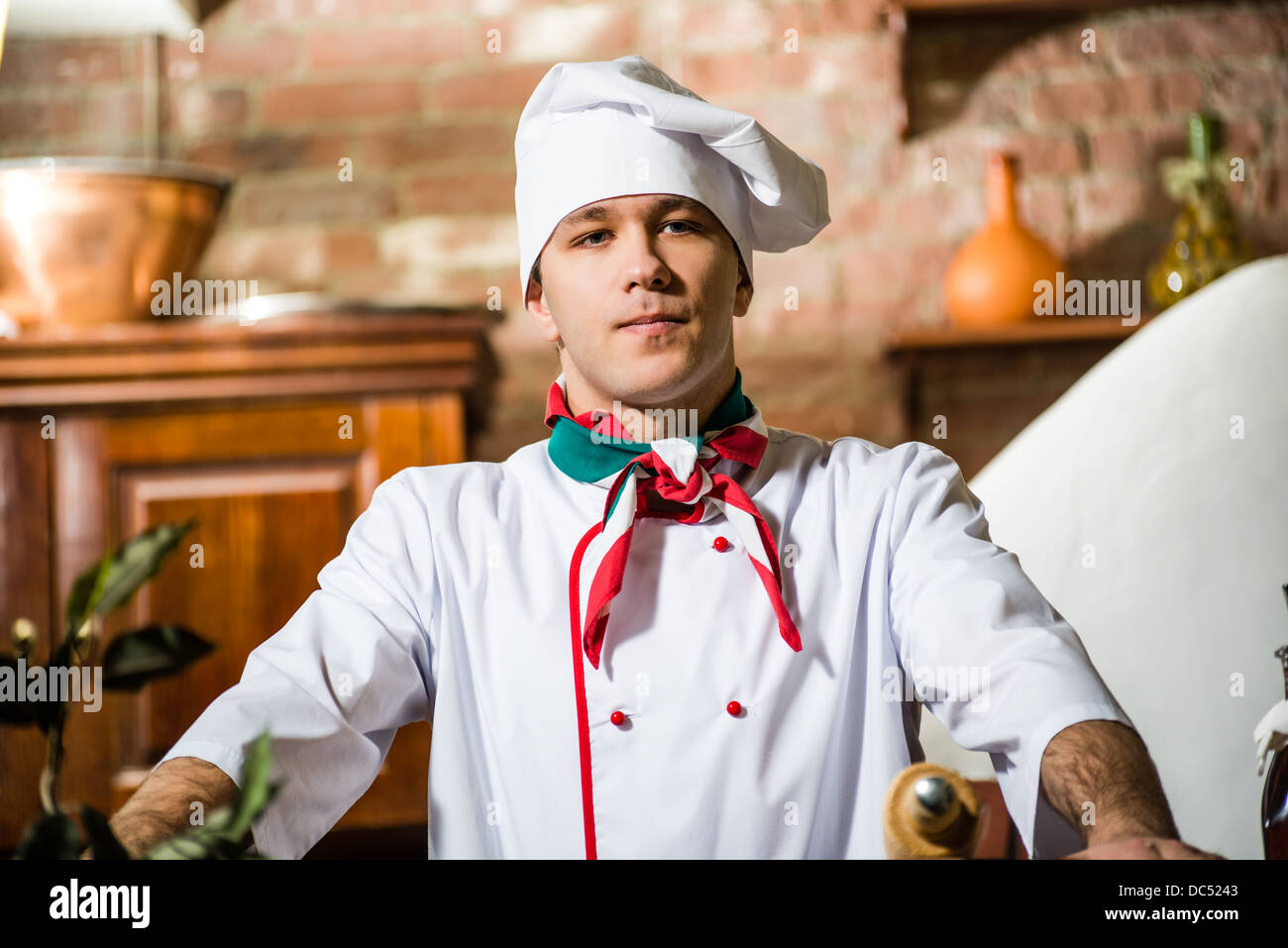 portrait of a cook Stock Photo - Alamy