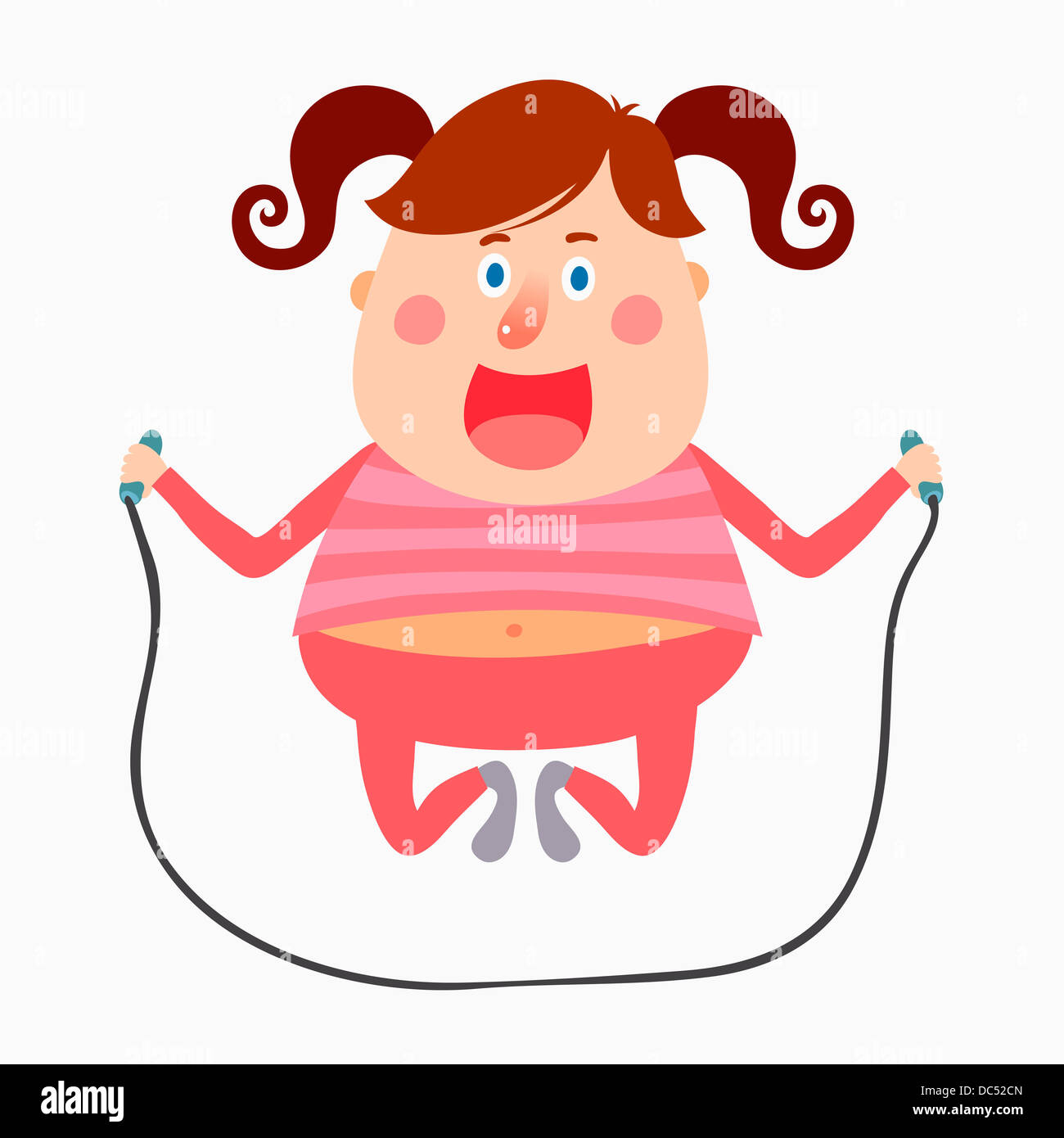 illustration of a student skipping Stock Photo - Alamy