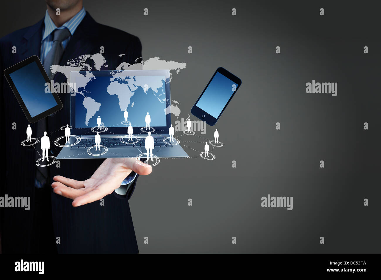 Modern wireless technology and social media Stock Photo - Alamy