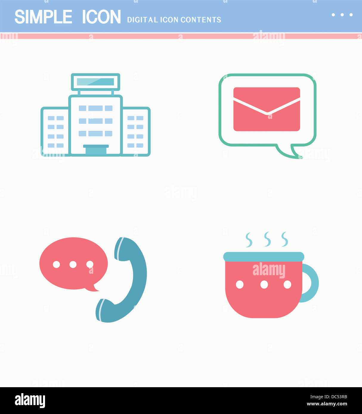 illustration of simple icons Stock Photo - Alamy