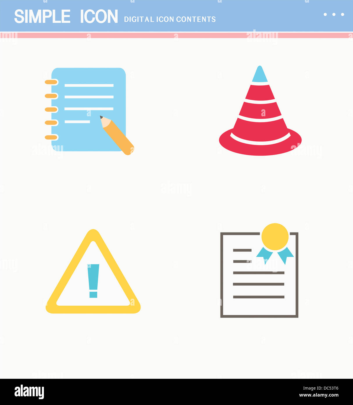 illustration of simple icons Stock Photo - Alamy