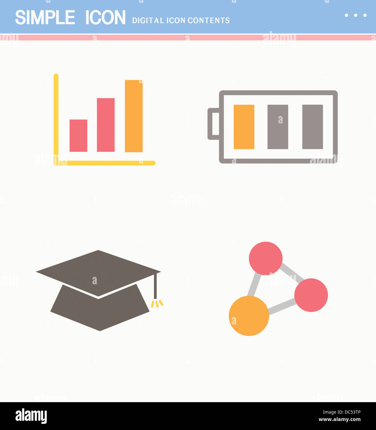 illustration of simple icons Stock Photo - Alamy