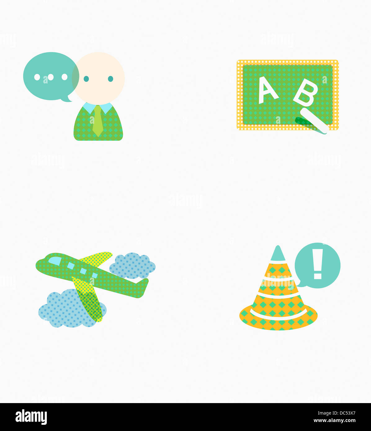 illustration of simple icons Stock Photo - Alamy