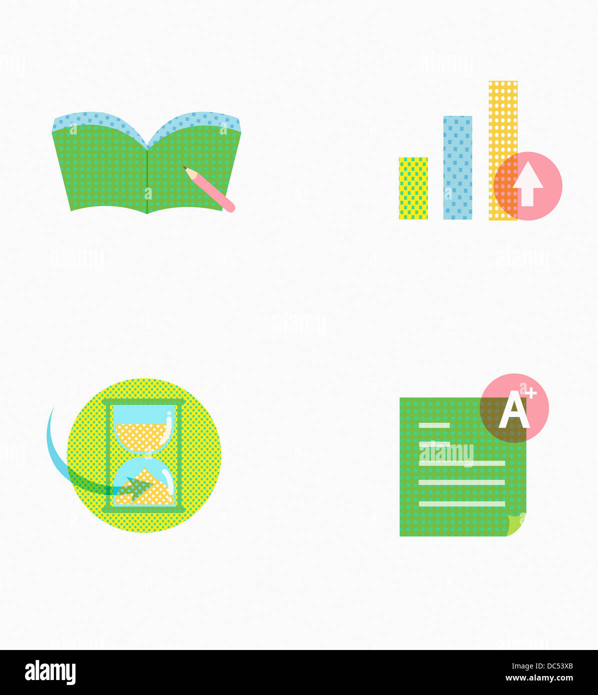 illustration of simple icons Stock Photo - Alamy