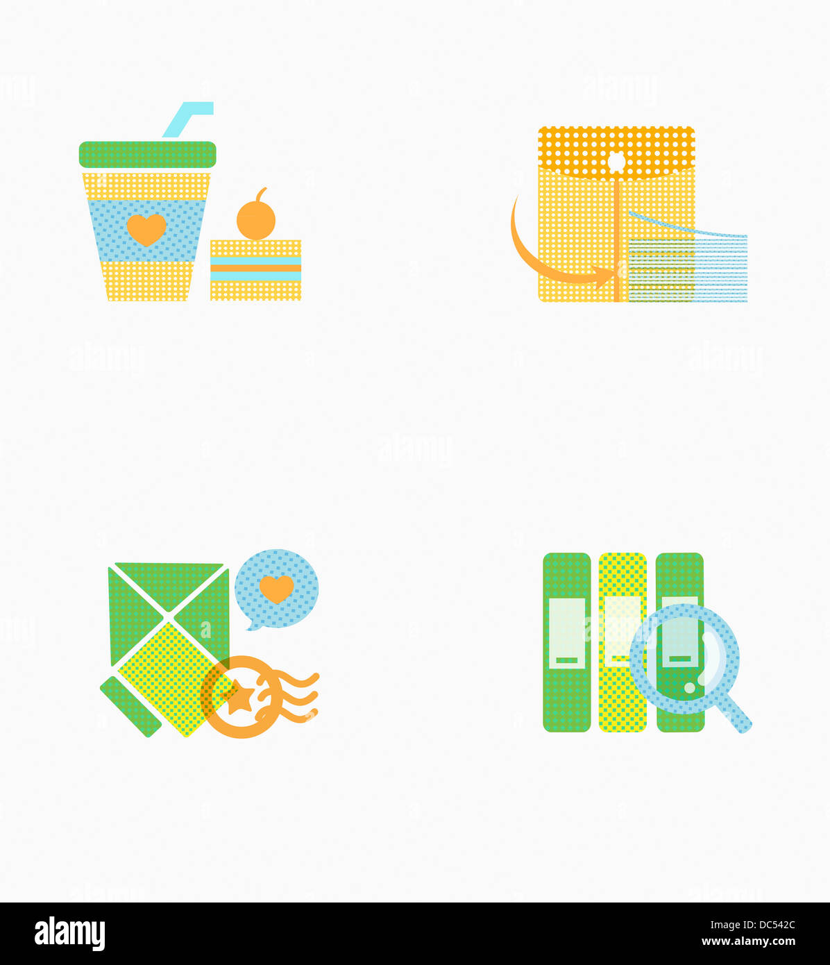 illustration of simple icons Stock Photo - Alamy