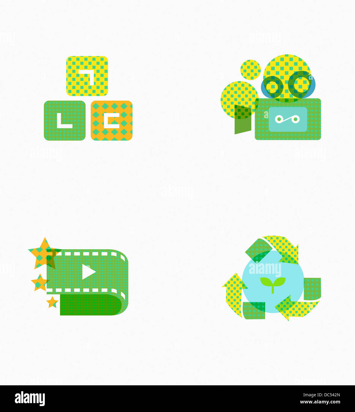 illustration of simple icons Stock Photo - Alamy