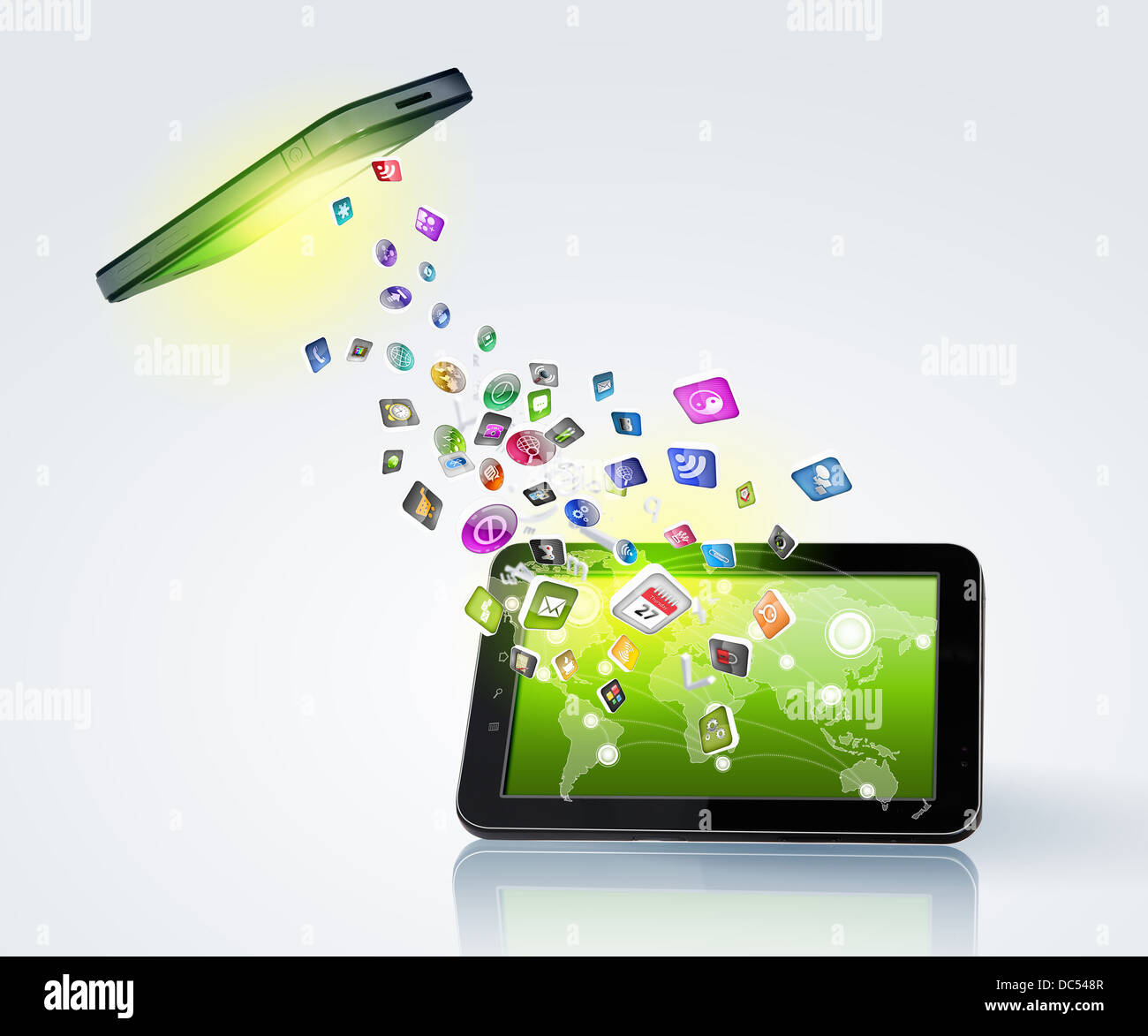 Modern communication technology Stock Photo - Alamy