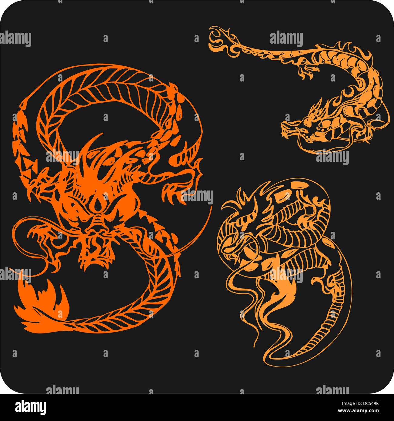 Chinese dragon tattoo hi-res stock photography and images - Alamy