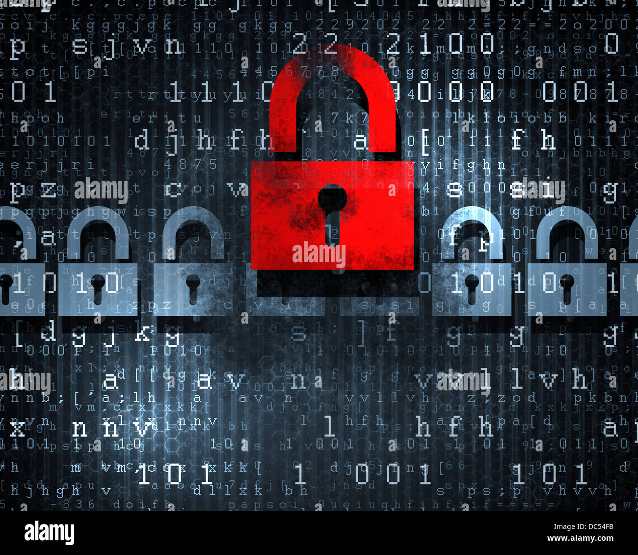 security concept with a lock Stock Photo - Alamy