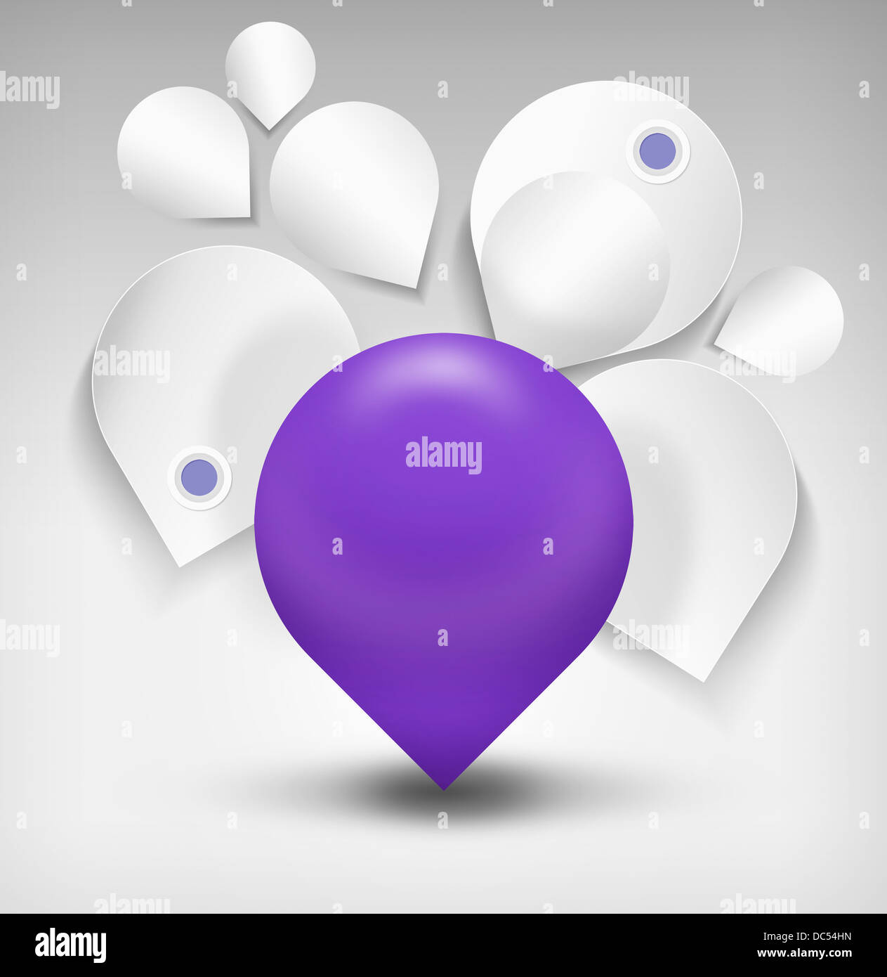 illustration template of pinpoint memos Stock Photo - Alamy