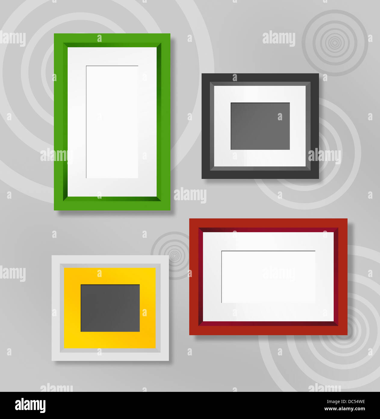 illustration template of colourful frames Stock Photo - Alamy
