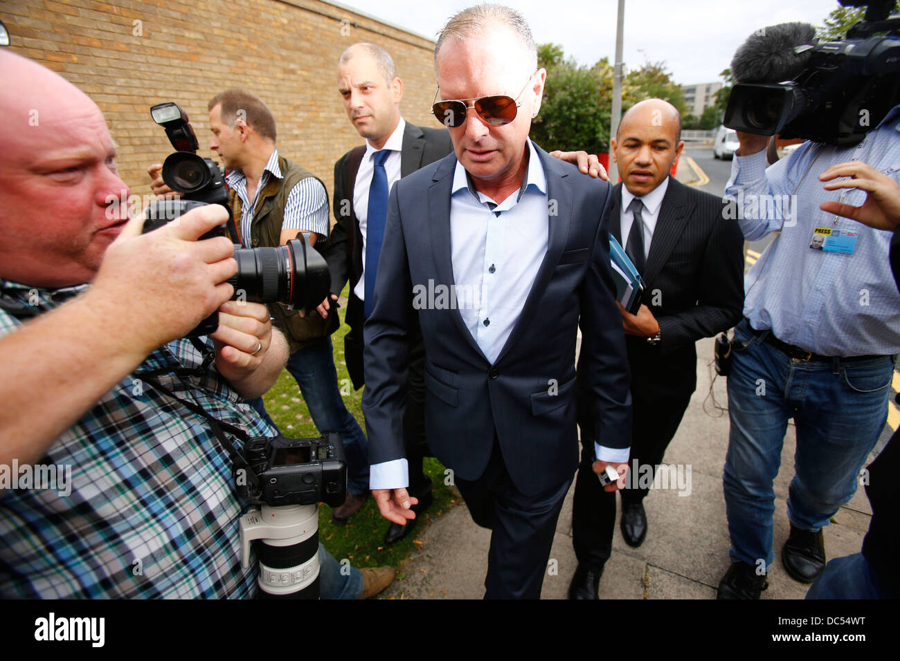 Former England star Paul Gascoigne at Stevenage Magistrates Court in ...