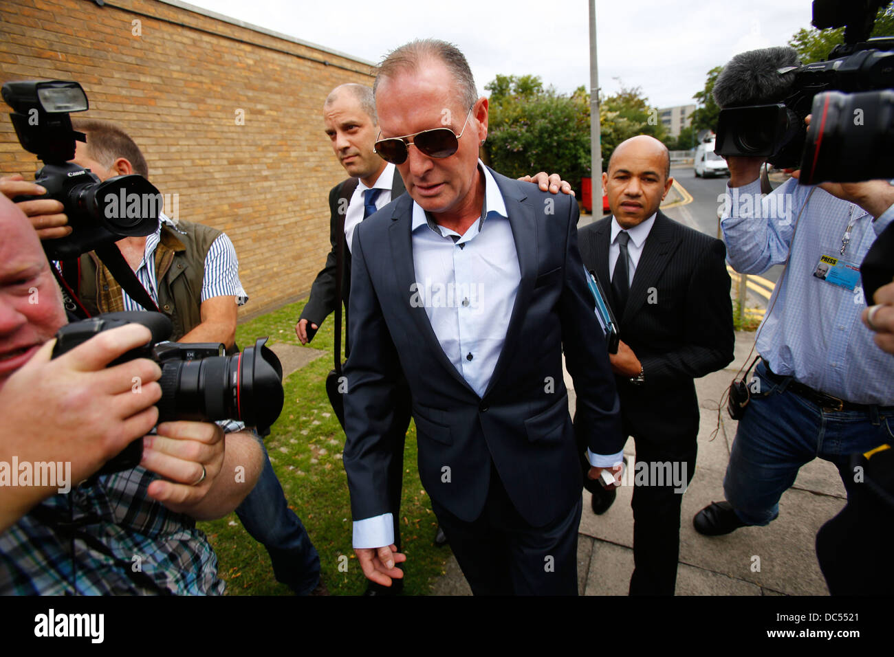 Former England star Paul Gascoigne at Stevenage Magistrates Court in ...