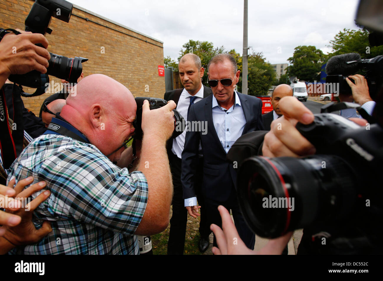 Former England star Paul Gascoigne at Stevenage Magistrates Court in ...