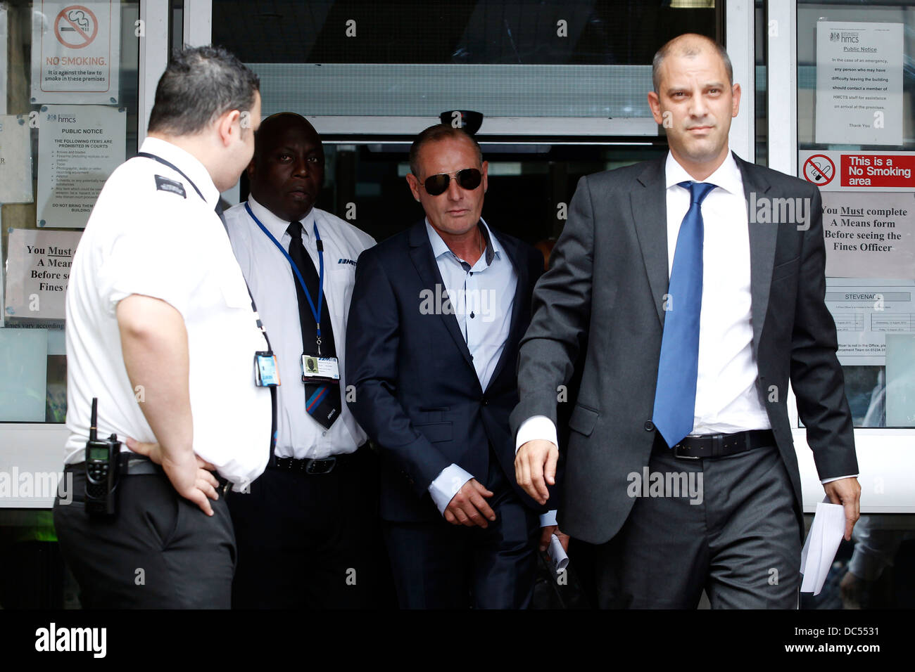 Former England star Paul Gascoigne at Stevenage Magistrates Court in ...