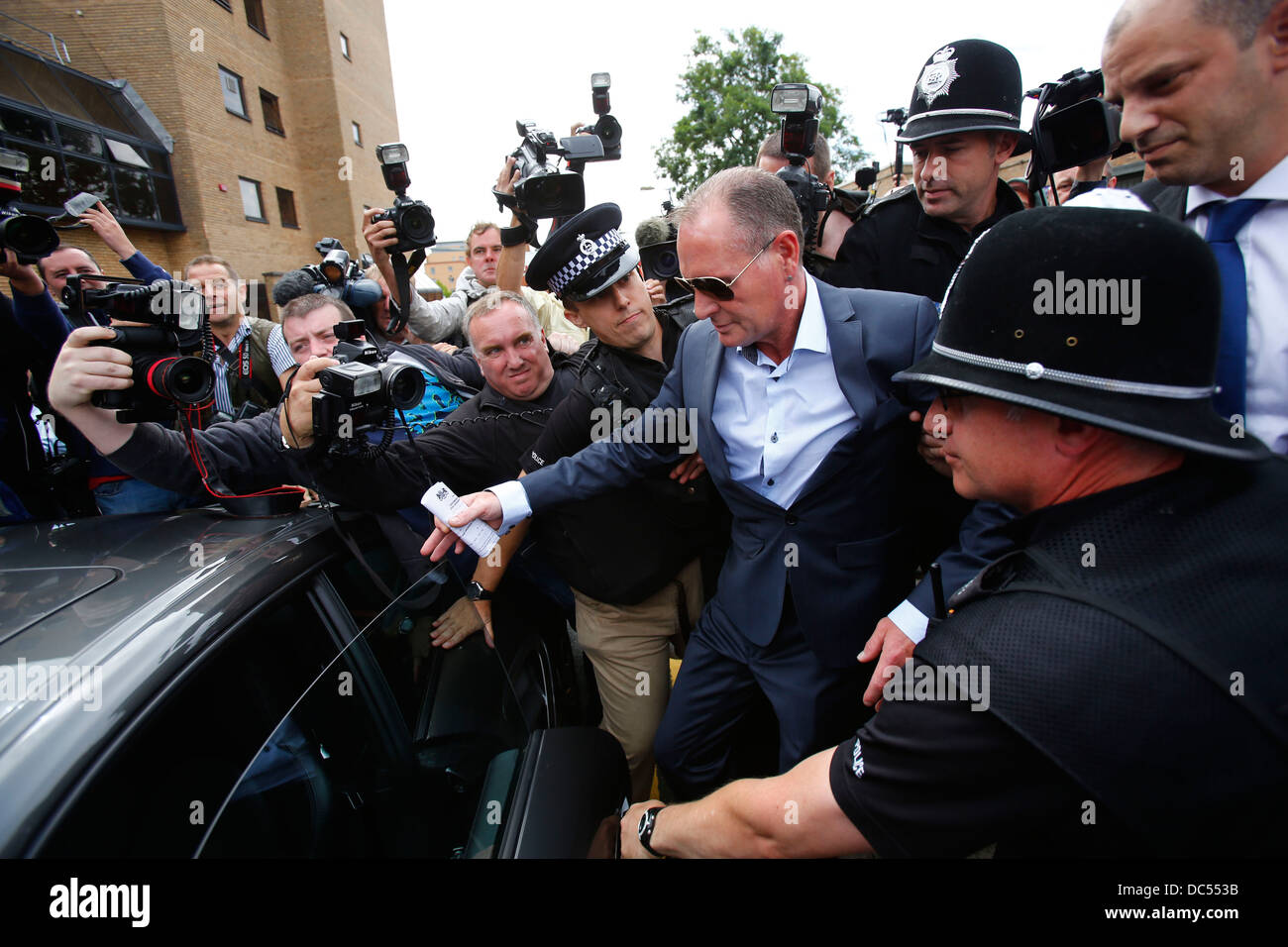 Former England star Paul Gascoigne at Stevenage Magistrates Court in ...