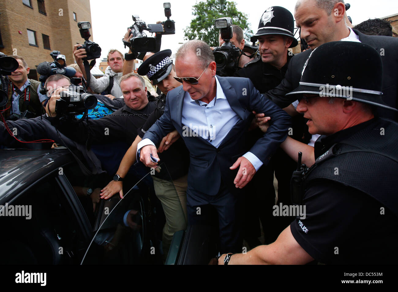 Former England star Paul Gascoigne at Stevenage Magistrates Court in ...